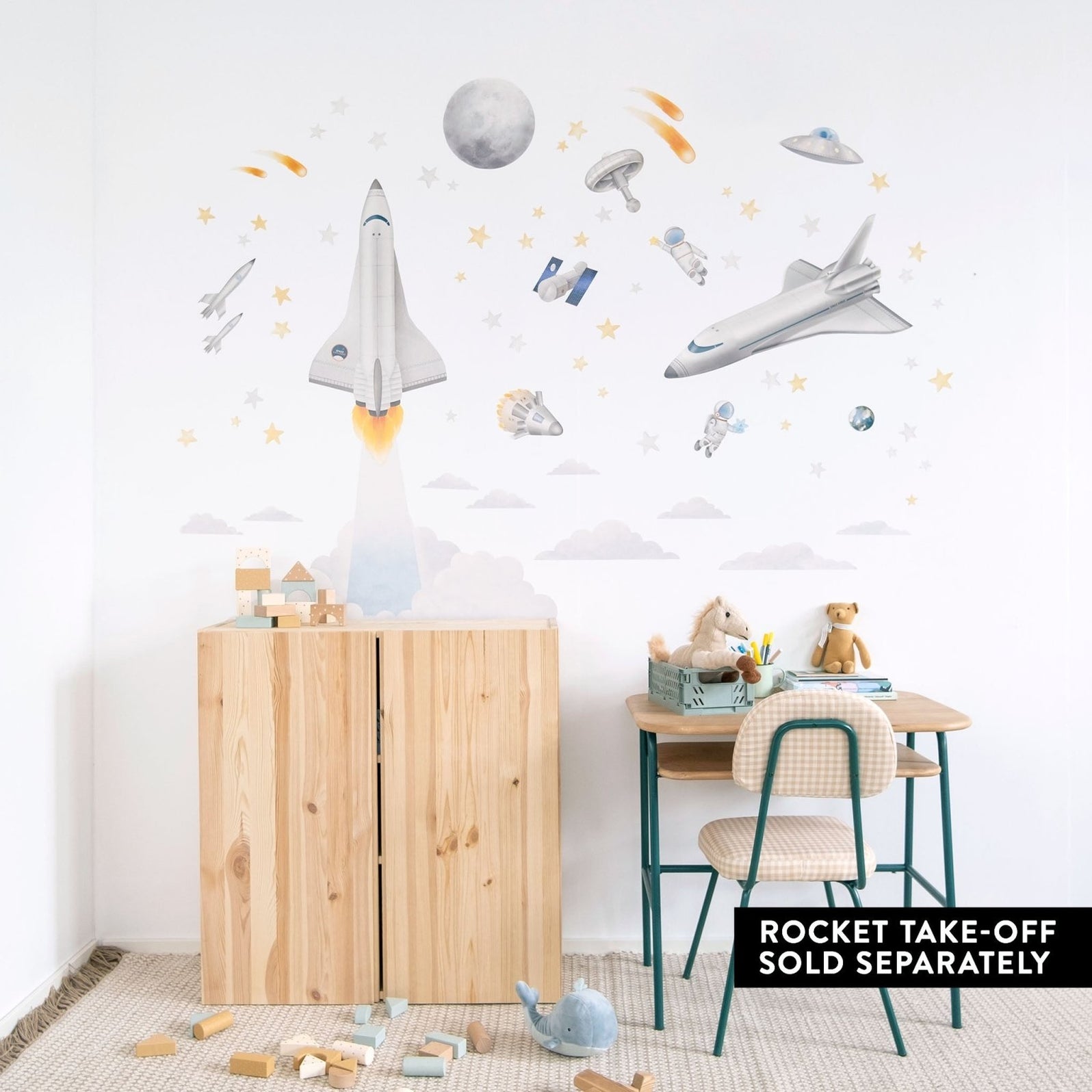 Space Rocket Adventure plastic-free wall stickers for happy homes ...