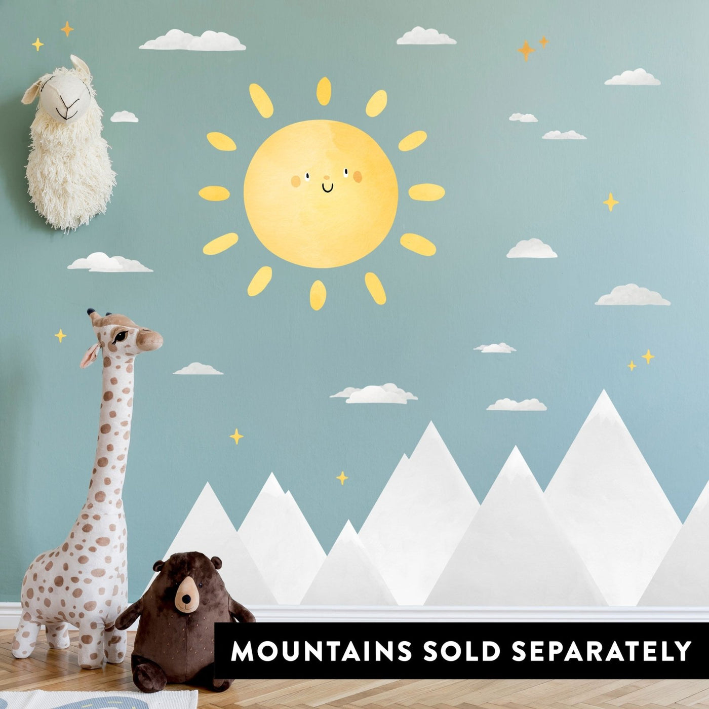 Happy sun wall sticker for kids' rooms and nurseries — Made of Sundays