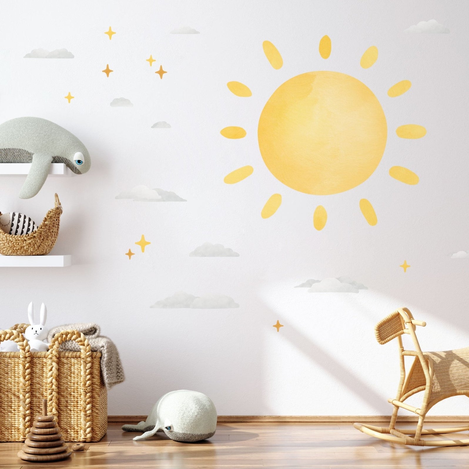Happy sun wall sticker for kids' rooms and nurseries — Made of Sundays