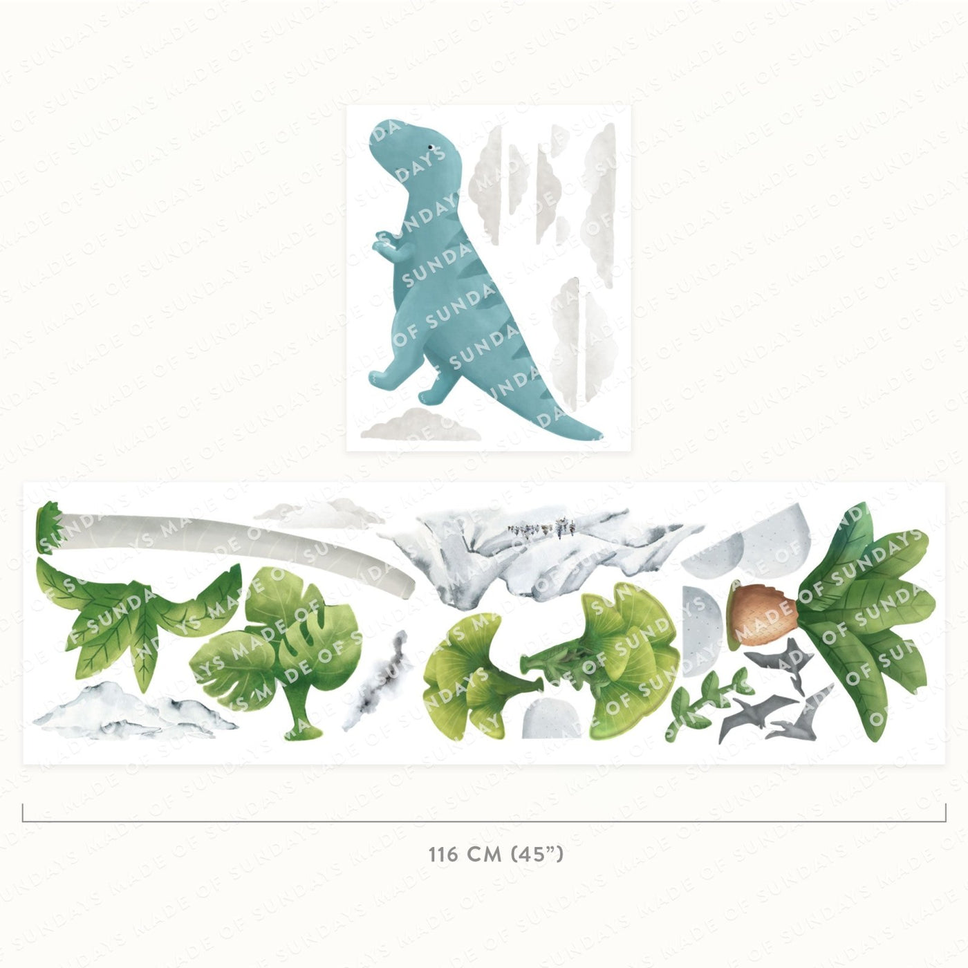 The cutest Tyrannosaur T-Rex wall stickers for happy kids room — Made ...