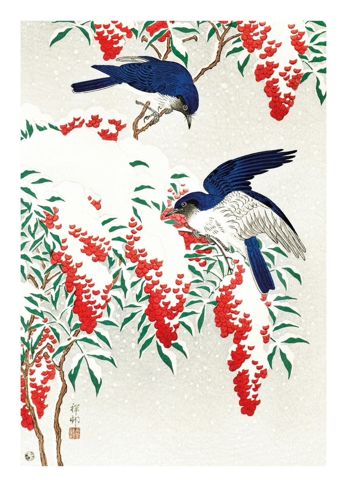 Winter Birds, vintage Japanese poster - Made of Sundays