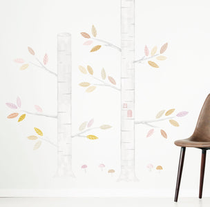 Beautiful Autumn Birch Tree Wall Stickers — Made of Sundays