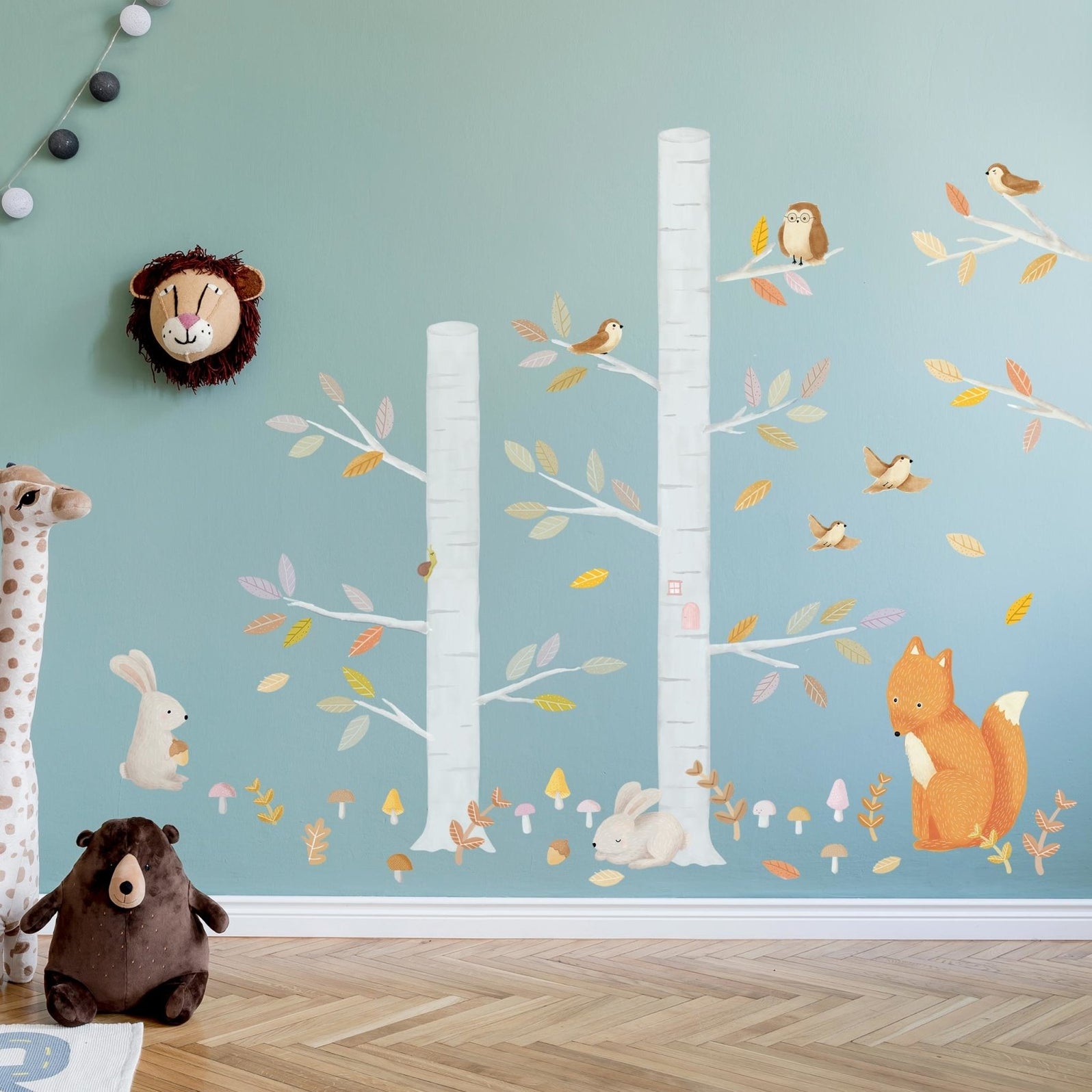 Beautiful forest and animals wall decals for kids room decor — Made of ...