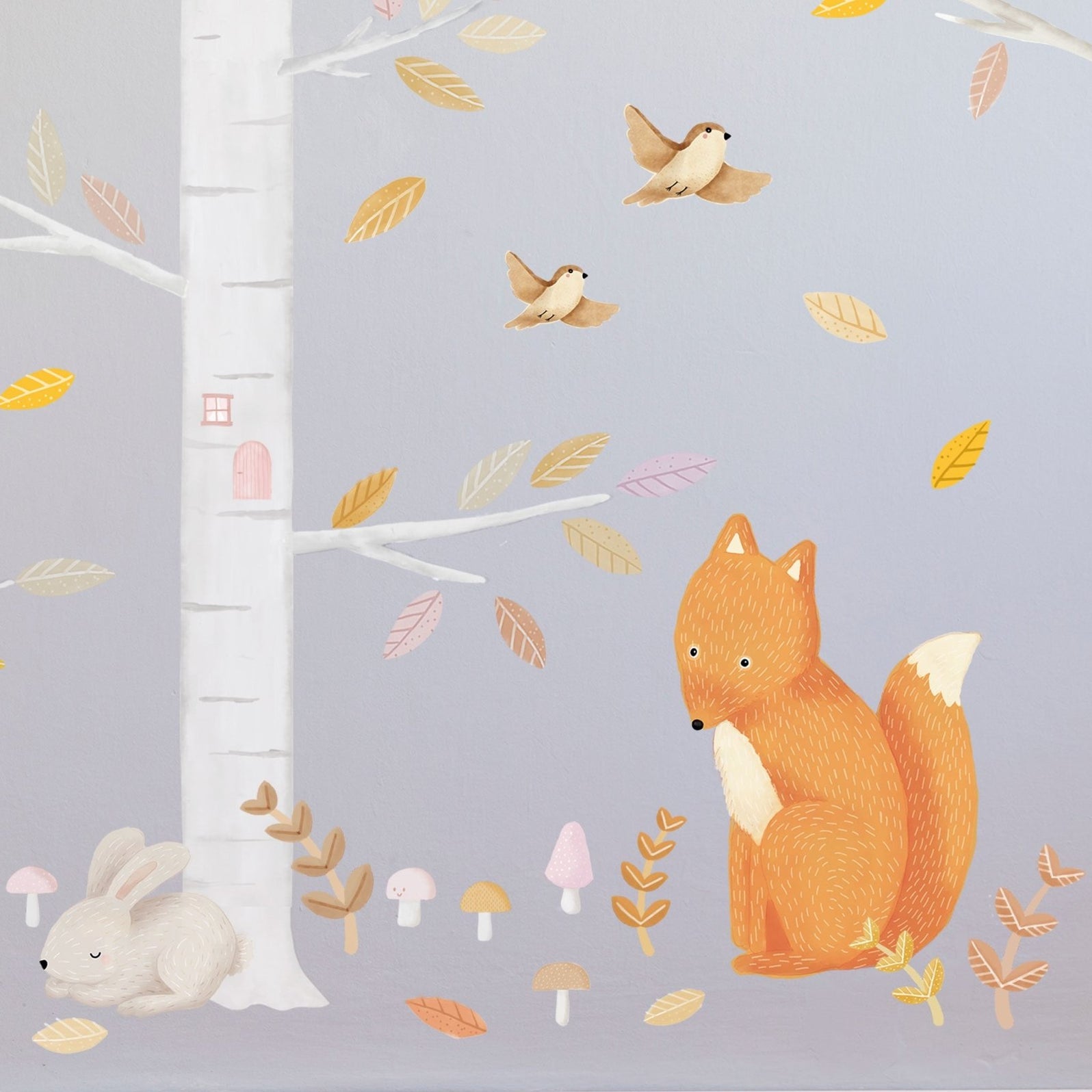 Beautiful forest and animals wall decals for kids room decor — Made of ...