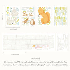 Beautiful forest and animals wall decals for kids room decor — Made of ...