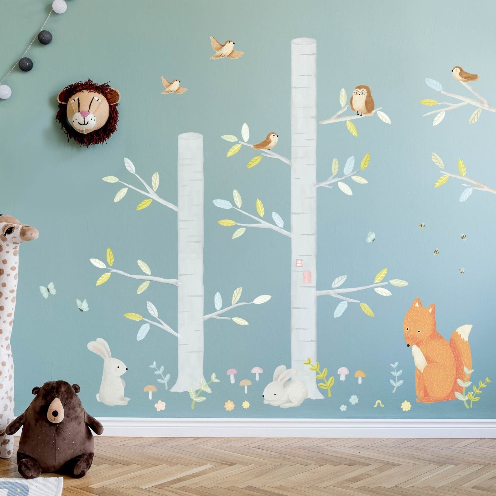 Beautiful forest and animals wall decals for kids room decor — Made of ...